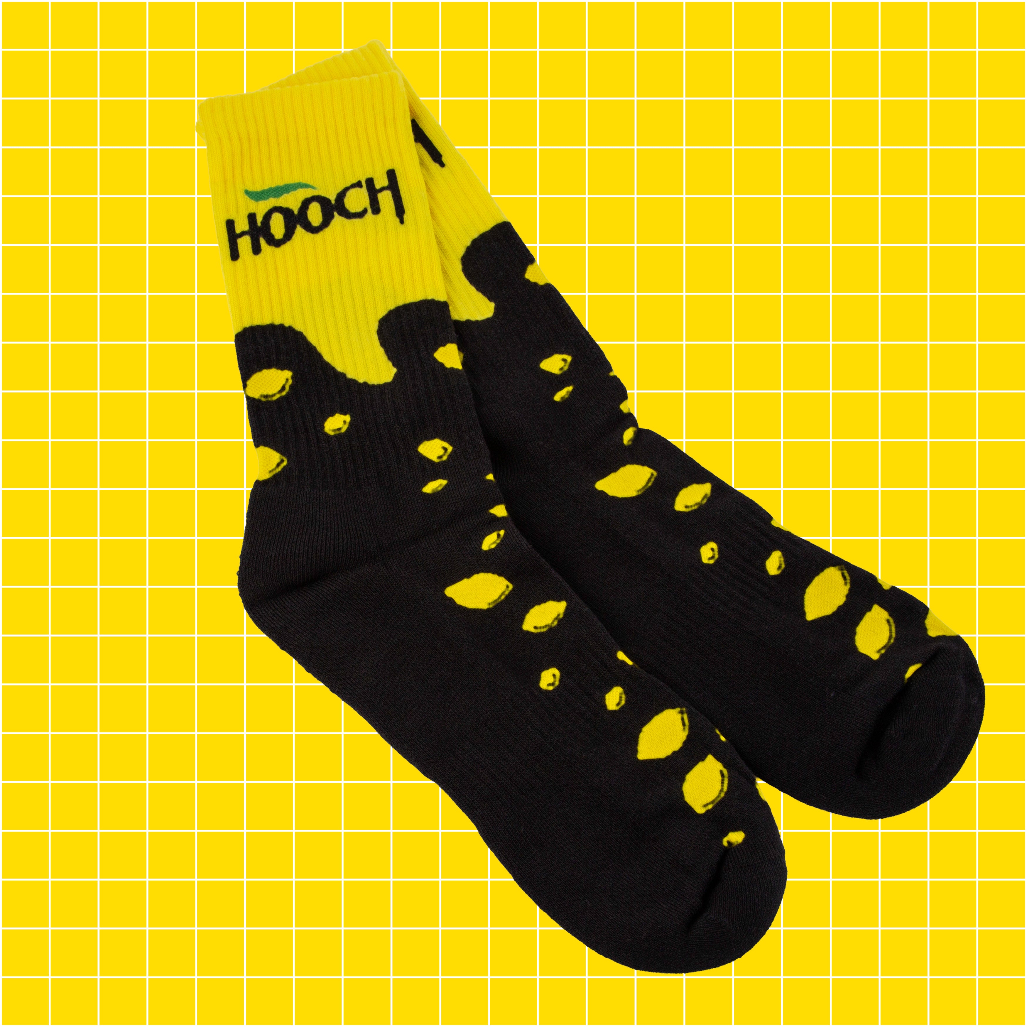 Hooch Socks - Lemon Print | Hooch Merch | Lemon Hooch – Good Time In