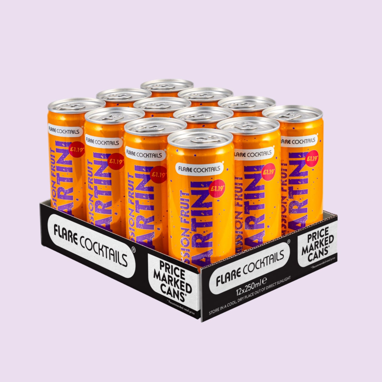 Flare Cocktails Passion Martini | 12 Pre-mixed cocktails | Cheap Canned ...